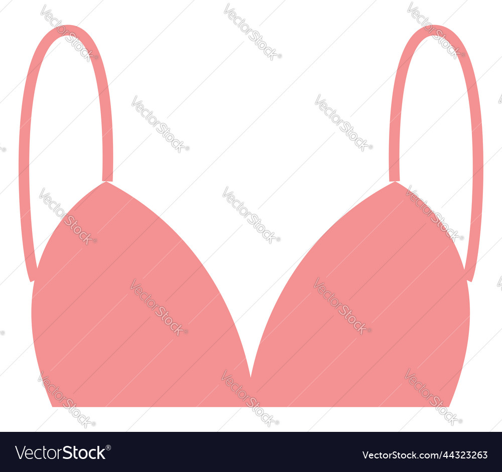 Pink Triangle Bra On A White Background Royalty Free Vector