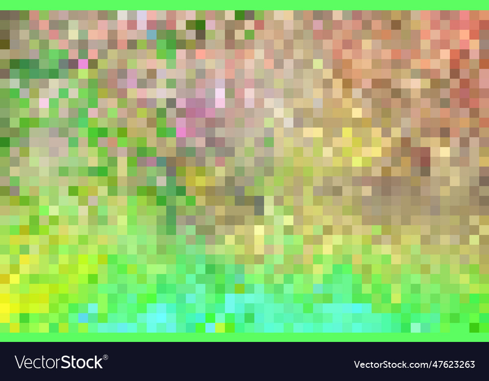 Pixel art design - colorful spring background Vector Image