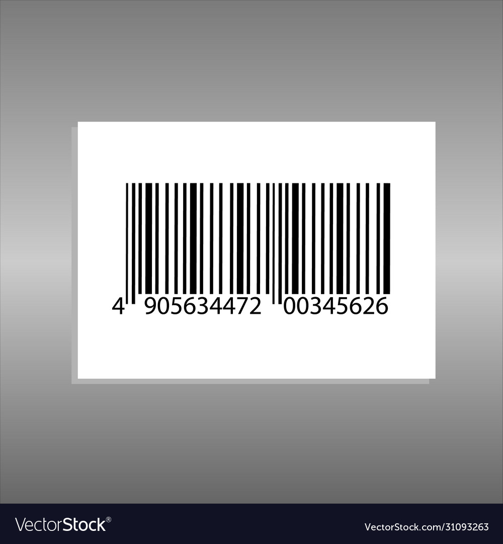 Realistic bar code icon a modern simple flat Vector Image