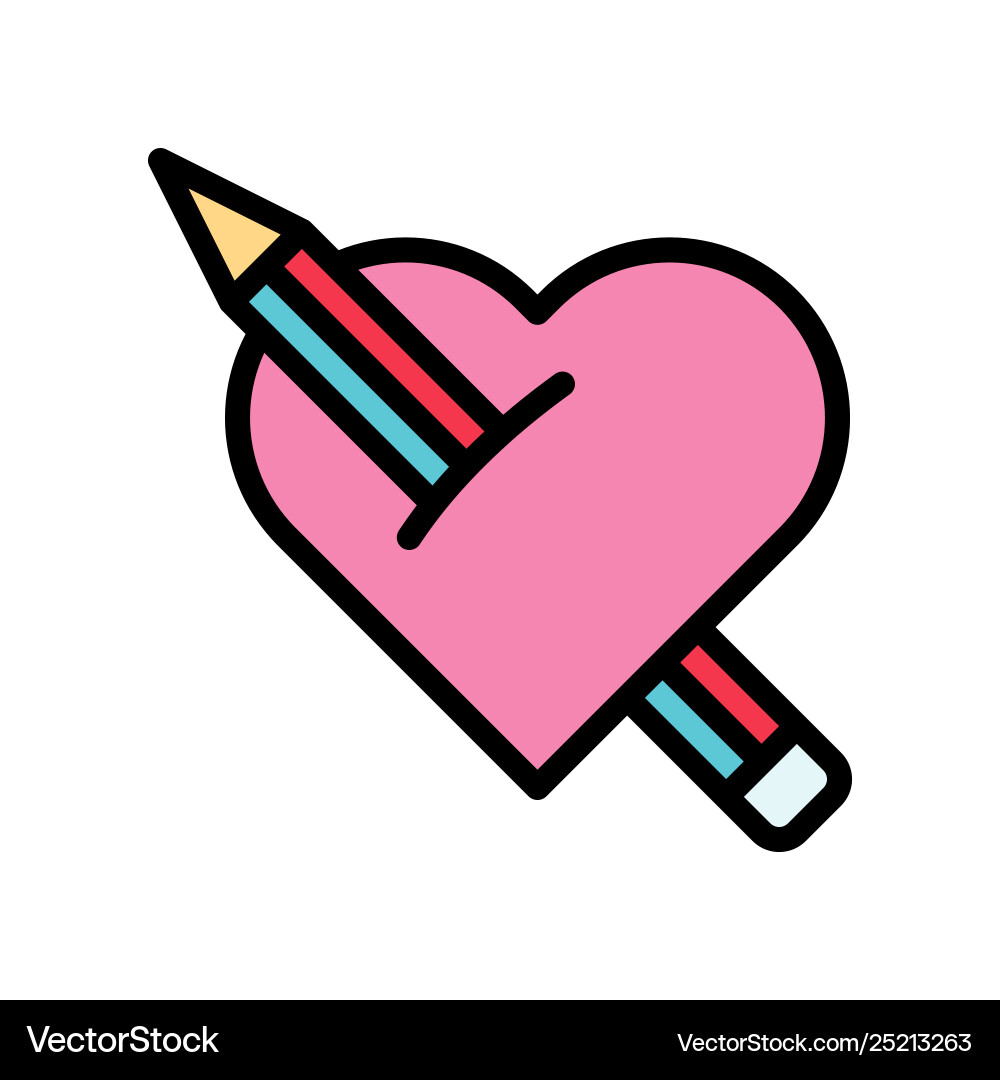 Stabbed heart valentine and love related filled Vector Image