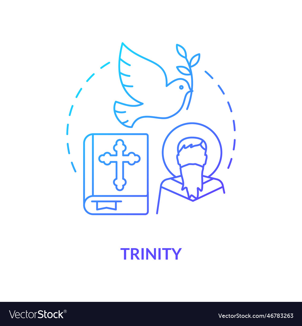Trinity blue gradient concept icon Royalty Free Vector Image