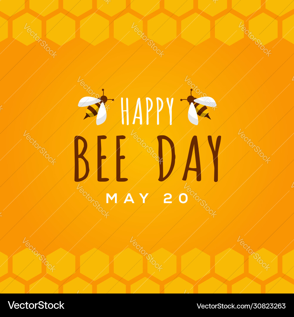 World bee day design for celebrate moment Vector Image