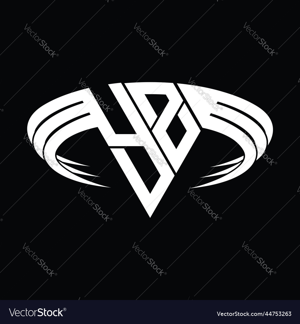 Yz logo letter monogram with triangle slice Vector Image
