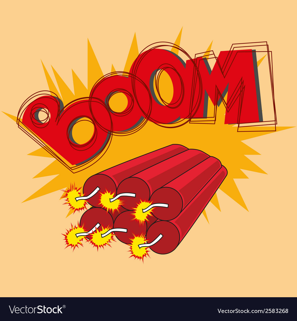 A colored comic expression in background Vector Image