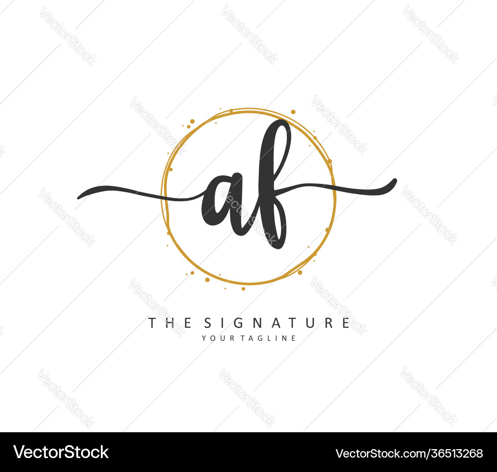 Af initial letter handwriting and signature logo Vector Image