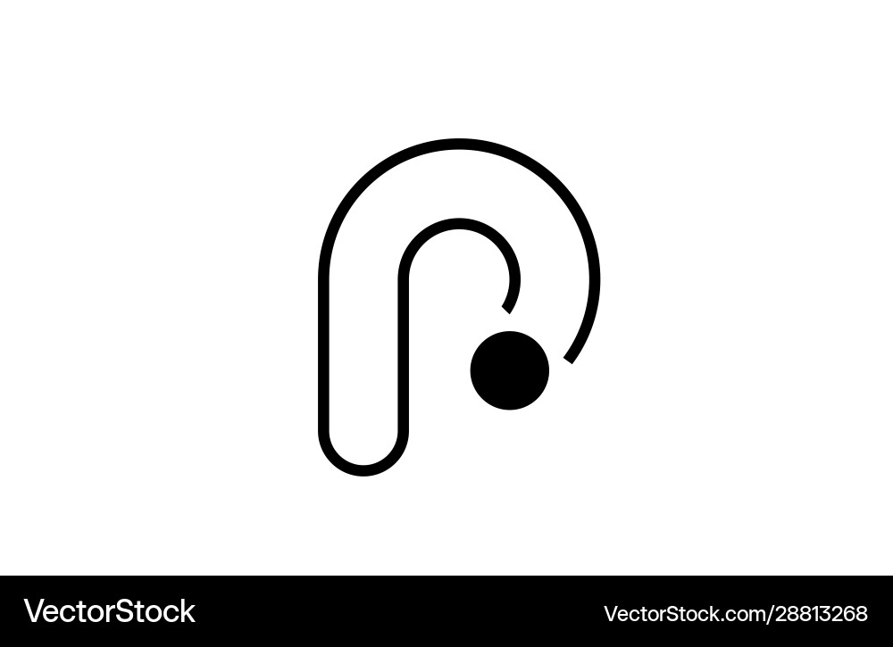 Alphabet letter p logo icon design template Vector Image