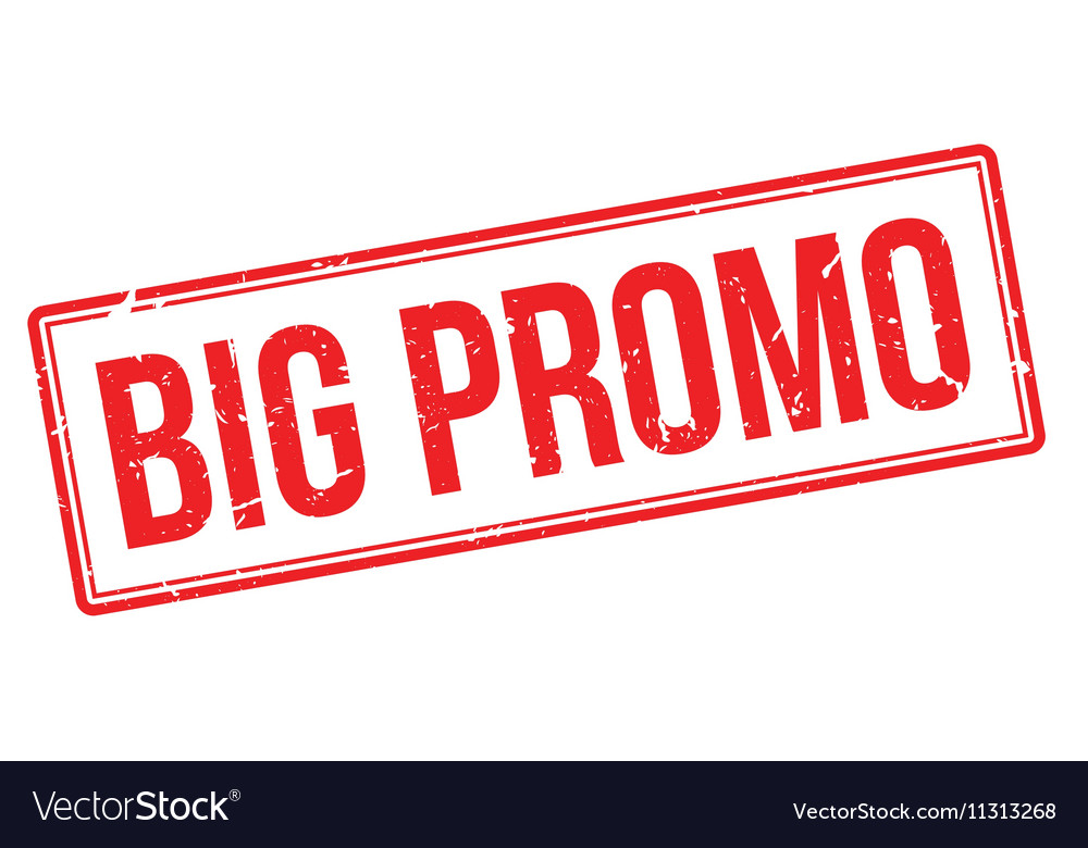 Big promo rubber stamp Royalty Free Vector Image
