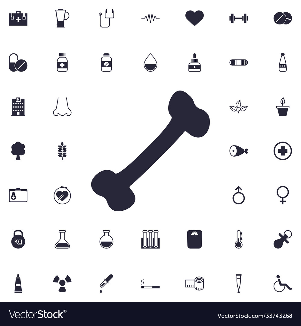 Bone icon Royalty Free Vector Image - VectorStock