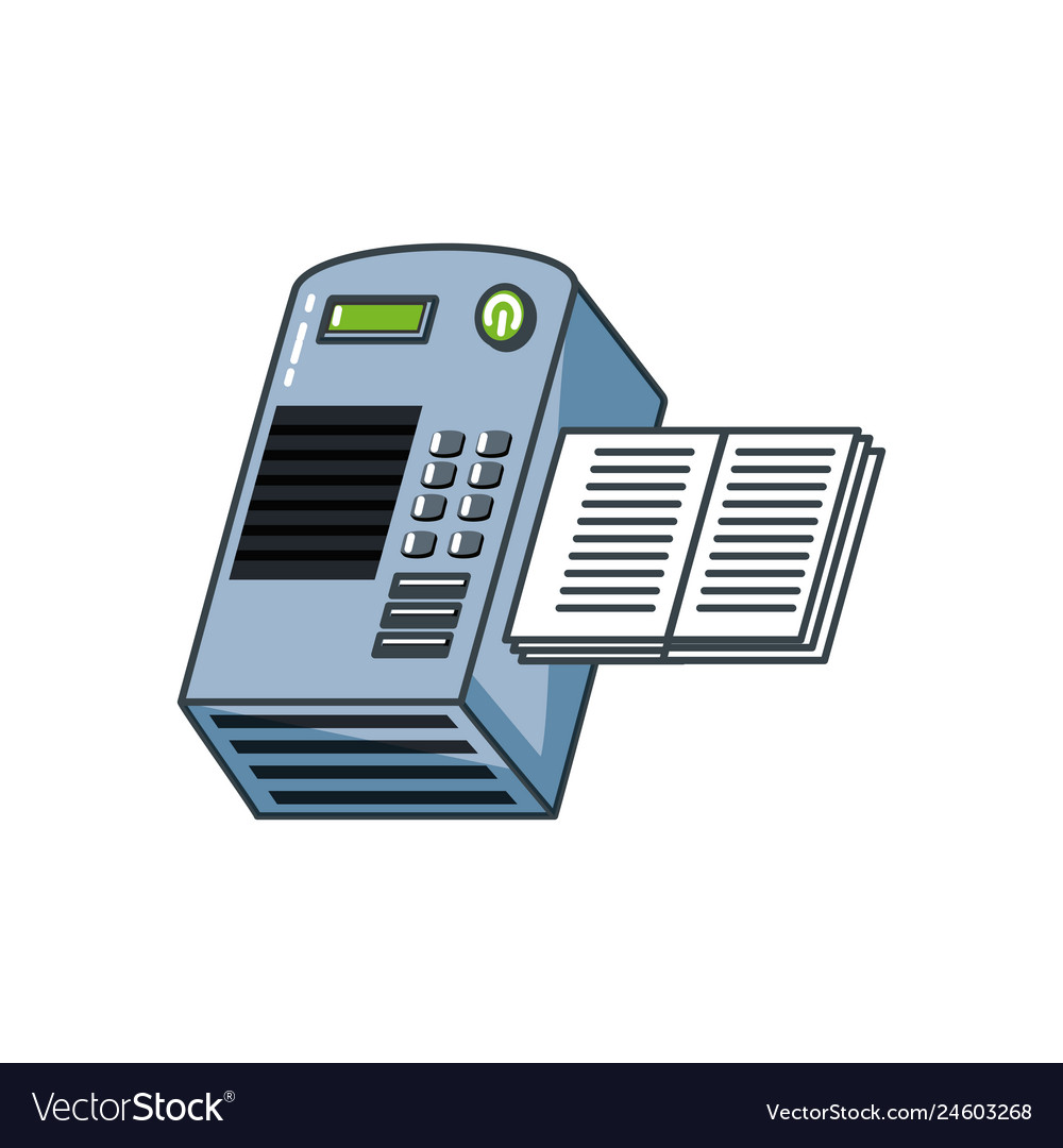 Book printer machine icon Royalty Free Vector Image