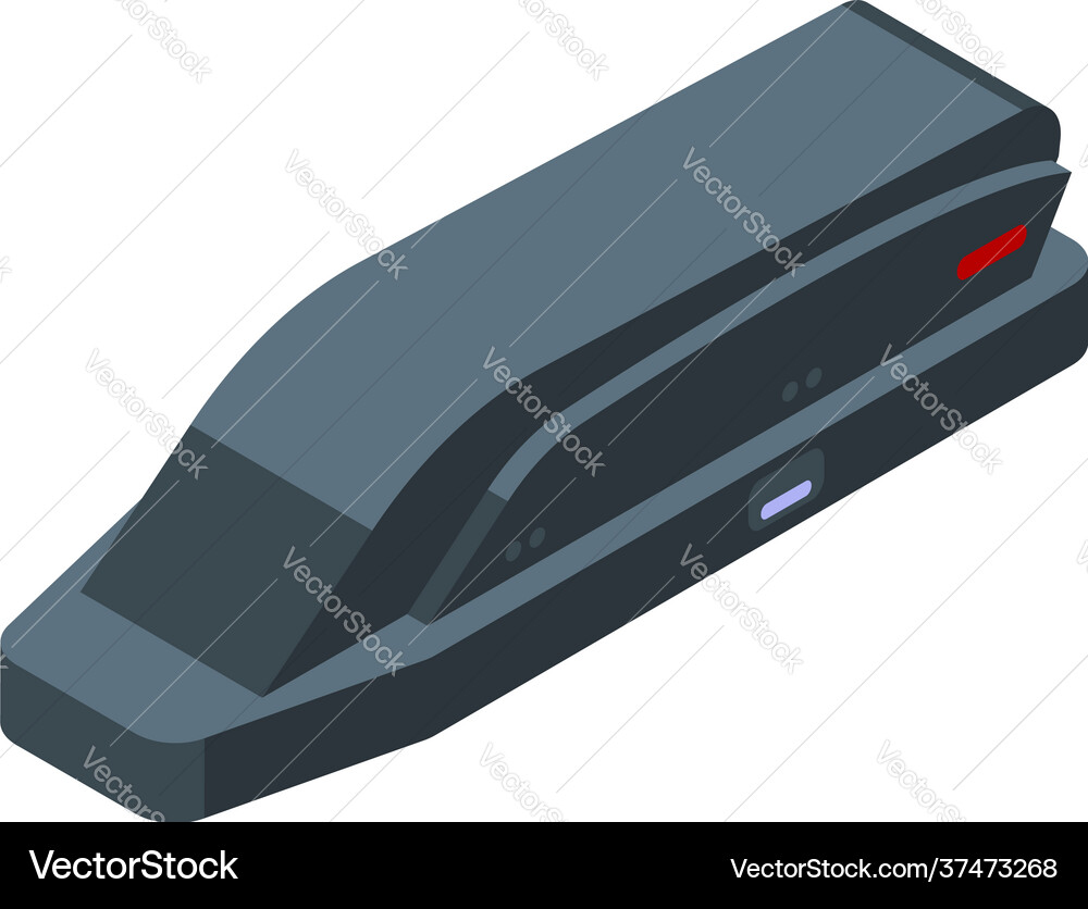 Car roof trip box icon isometric style Royalty Free Vector