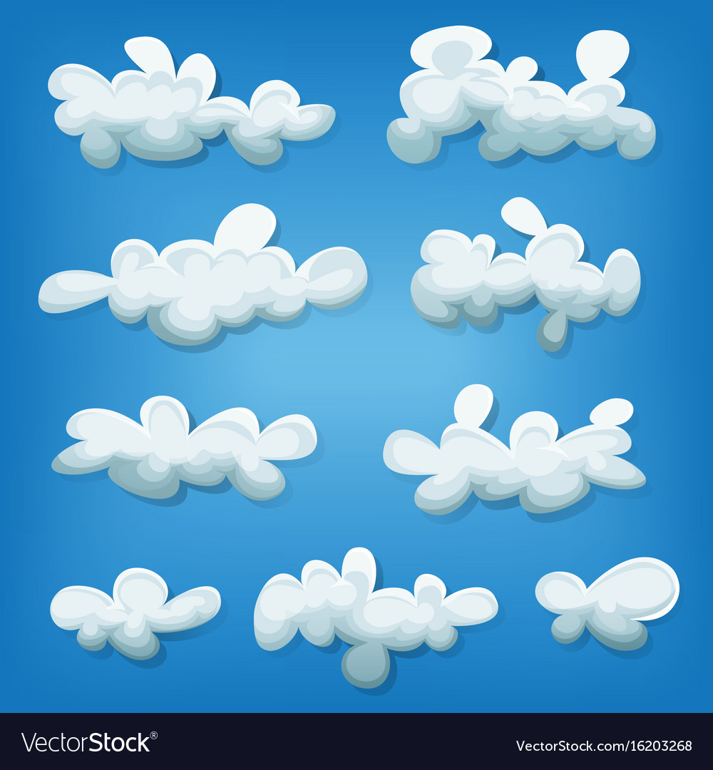 Comic clouds set Royalty Free Vector Image - VectorStock