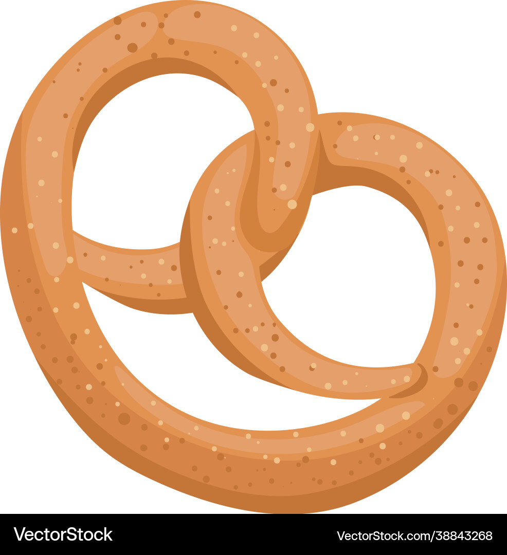Delicious pretzel food Royalty Free Vector Image