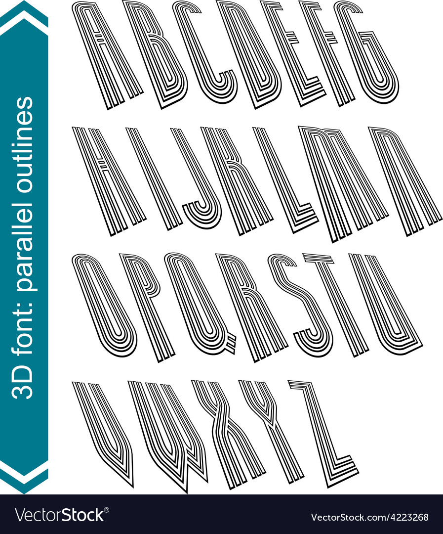 Rotated Constructor Dimensional Script Geometric Vector Image