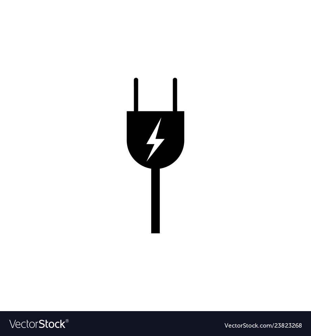 Socket lightning icon on white background can Vector Image