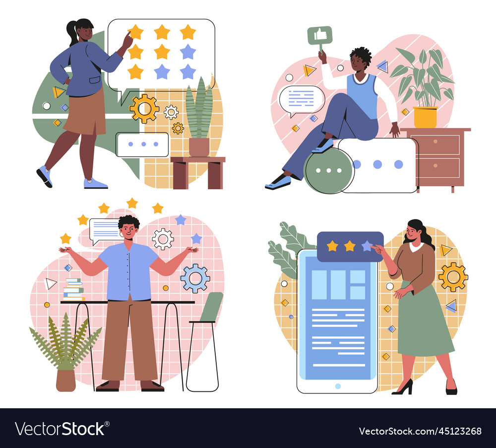 User experiences concept Royalty Free Vector Image