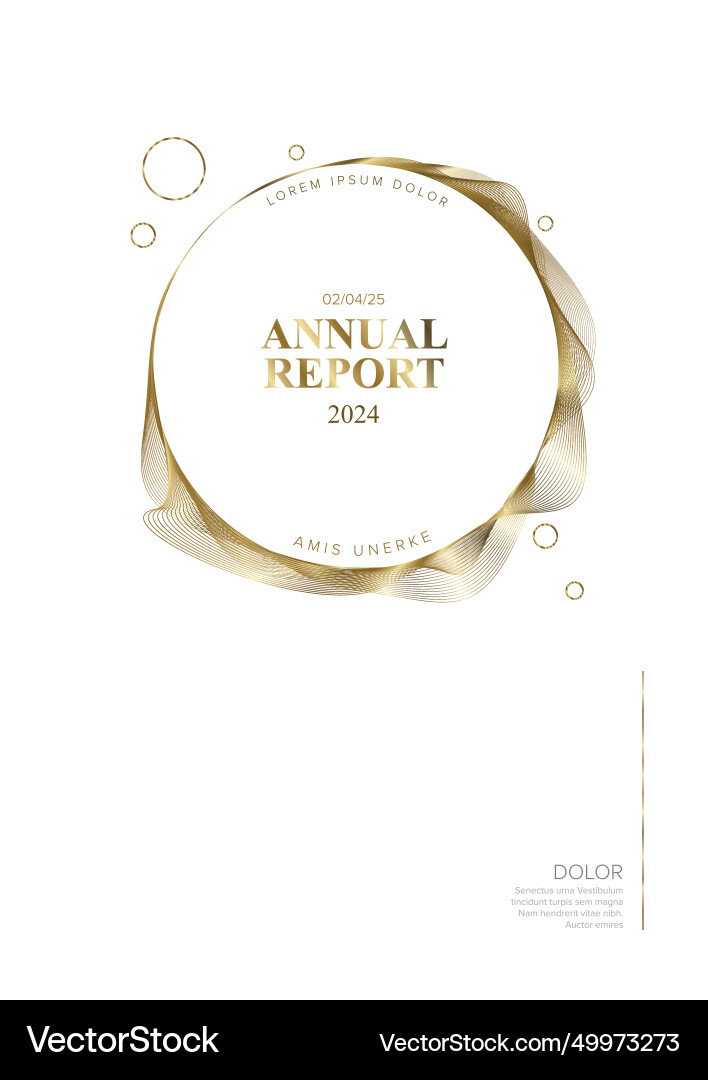 Annual white paper minimalistic report cover Vector Image
