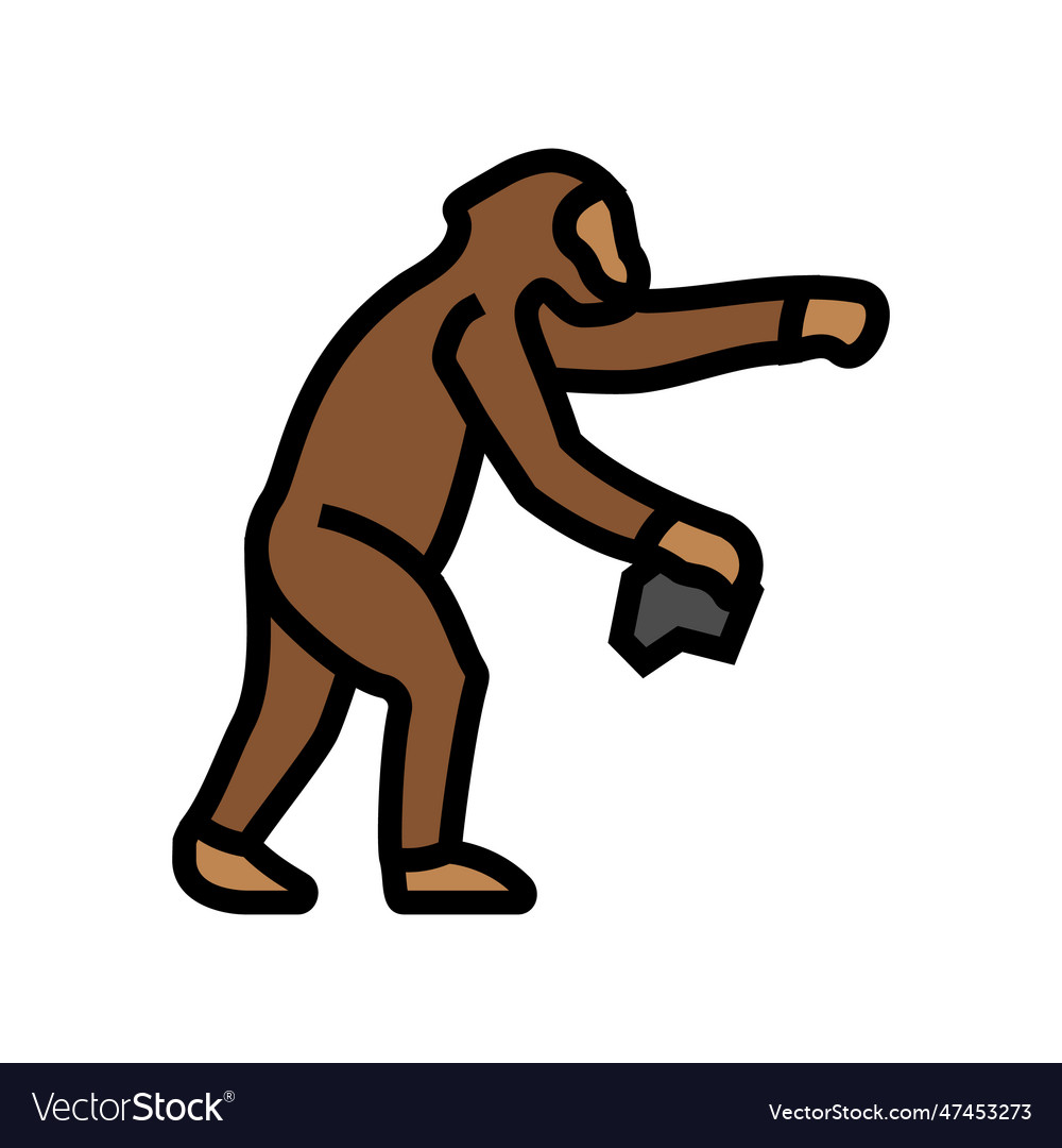 Australopithecus human evolution color icon Vector Image Australopithecus human evolution color icon Vector Image