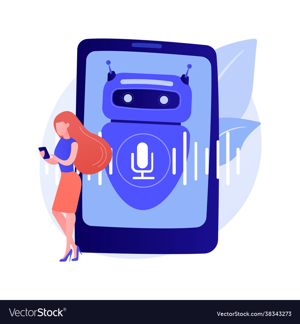 Chatbot voice controlled virtual assistant Vector Image Chatbot voice controlled virtual assistant Vector Image