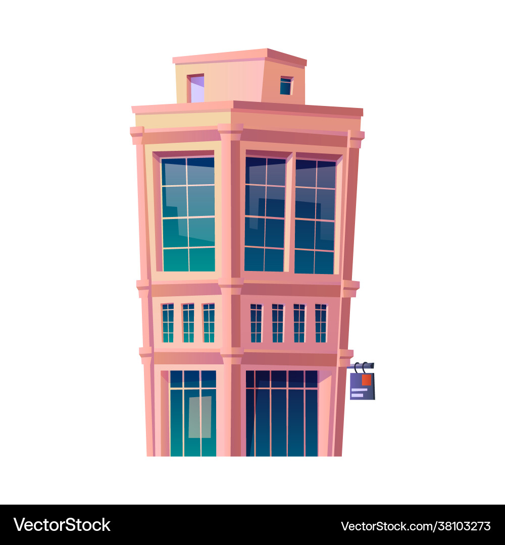 City building skyscraper business district Vector Image