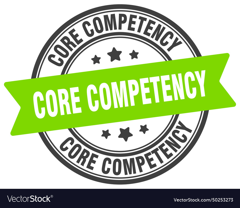 Core competency stamp label Royalty Free Vector Image