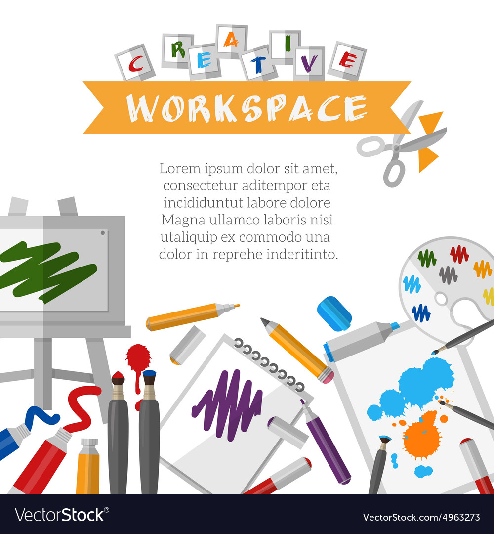 Creative artistic background flat Royalty Free Vector Image