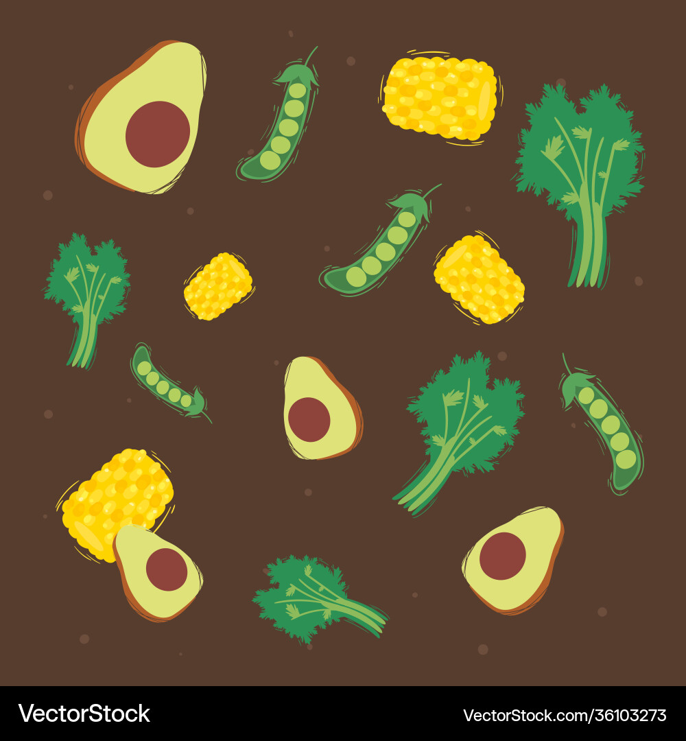 Healthy and organic food icon bundle design Vector Image