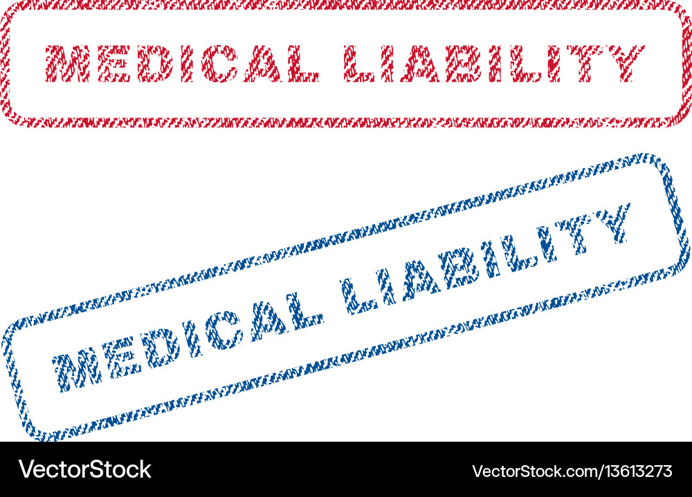 Medical liability textile stamps Royalty Free Vector Image