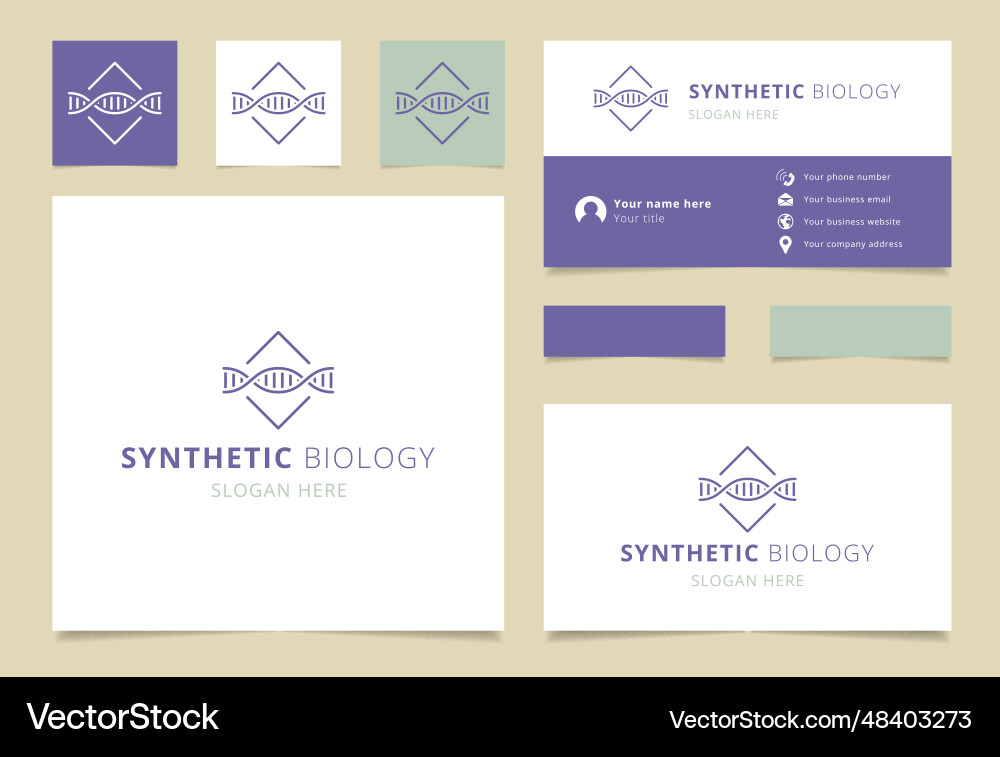Synthetic biology logo design with editable slogan