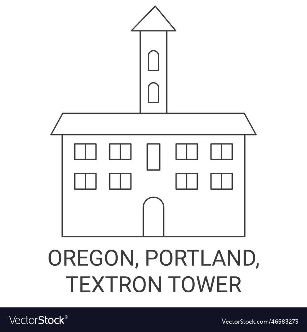 United states oregon portland textron tower Vector Image United states oregon portland textron tower Vector Image