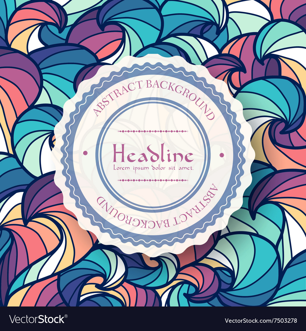 Art abstract painting picture with rainbow Vector Image