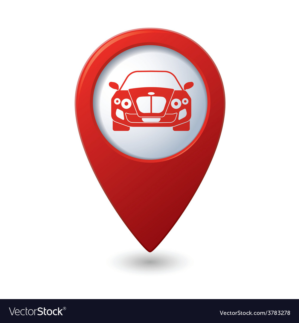 Car red pointer Royalty Free Vector Image - VectorStock