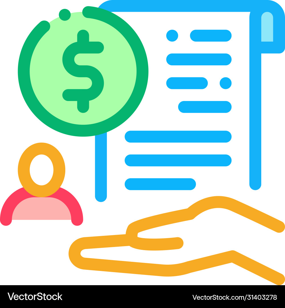 Cash purchase agreement icon outline Royalty Free Vector