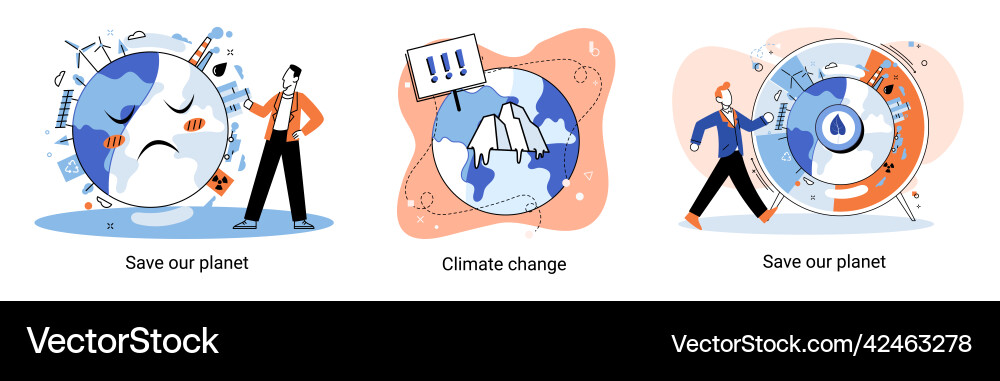 Change climate nature biodiversity mother earth Vector Image