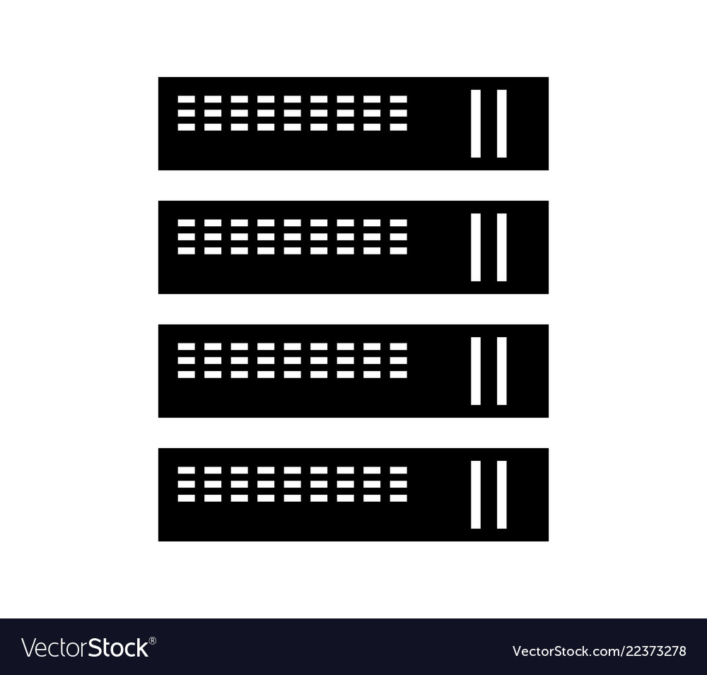 Database server icon Royalty Free Vector Image