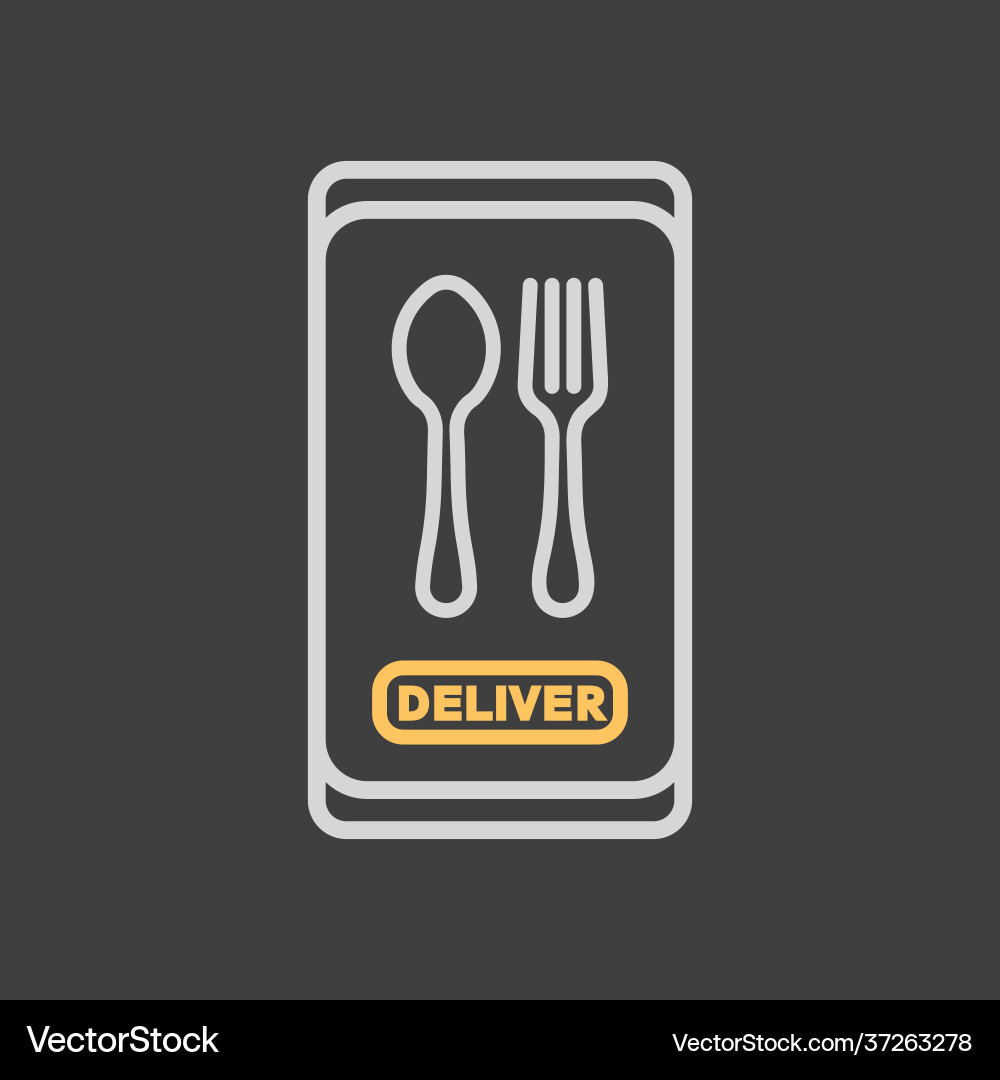 Fast food delivery service flat icon Royalty Free Vector