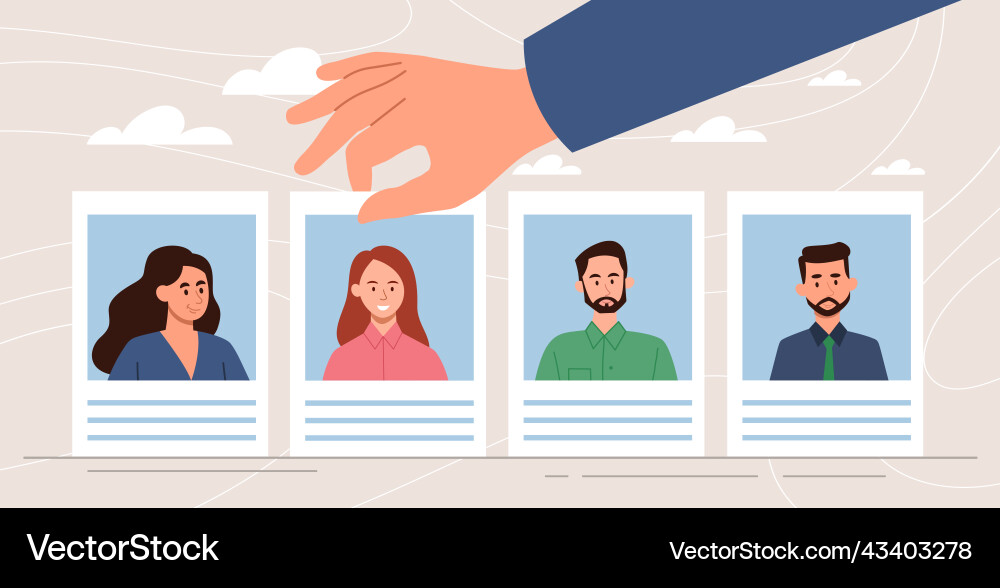 Recruitment to company Royalty Free Vector Image