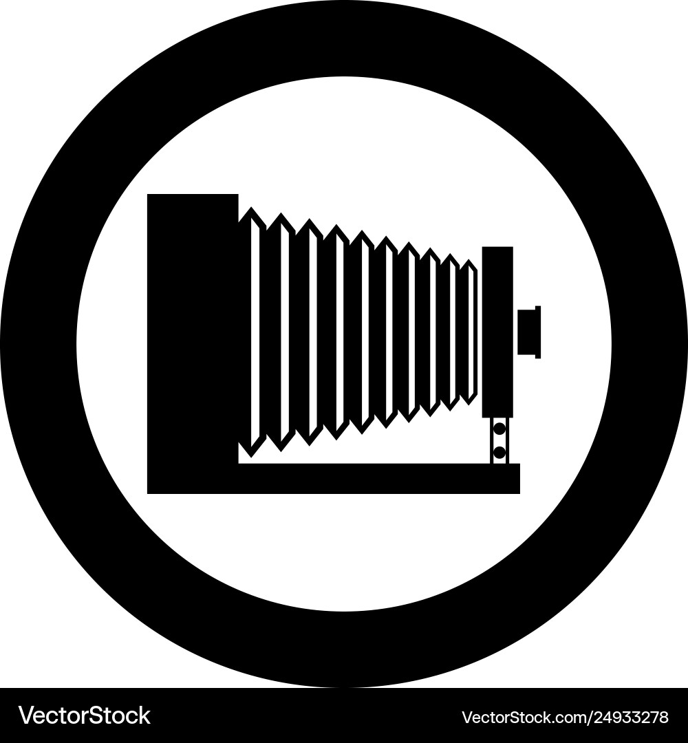 Retro camera vintage photo camera side view icon Vector Image
