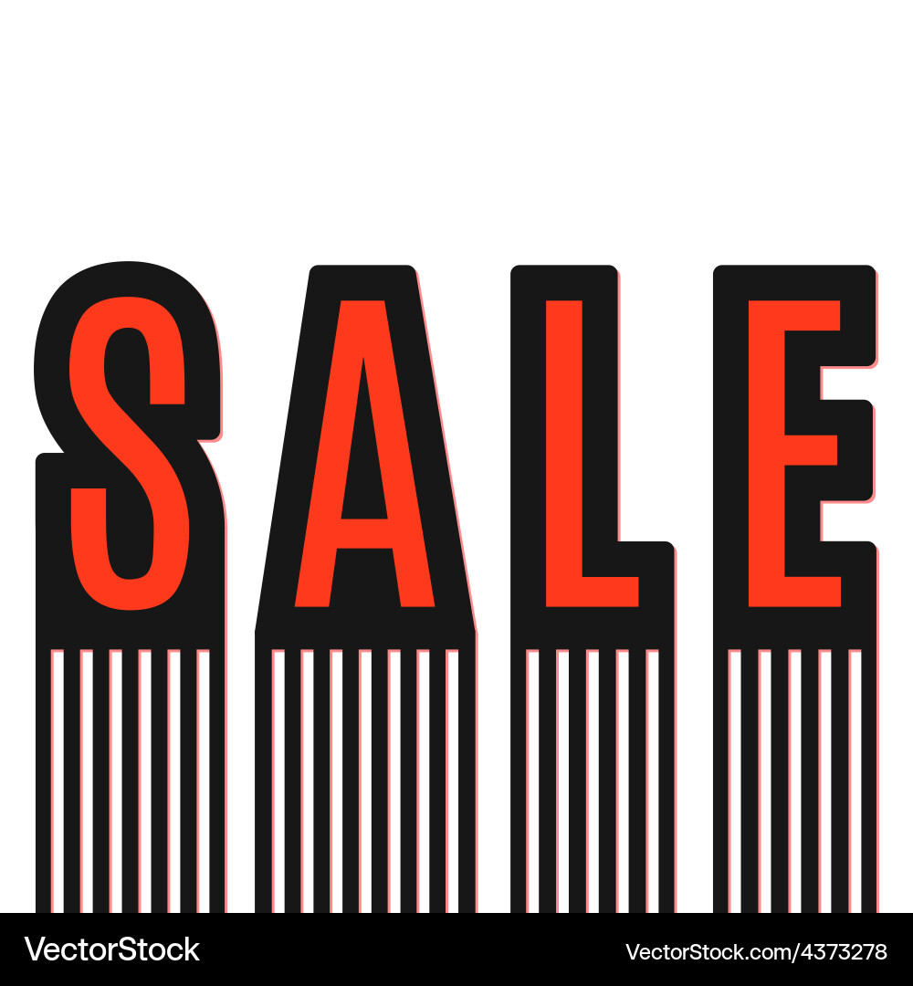 Sale Text Made Modern Trendy Design Template Vector Image