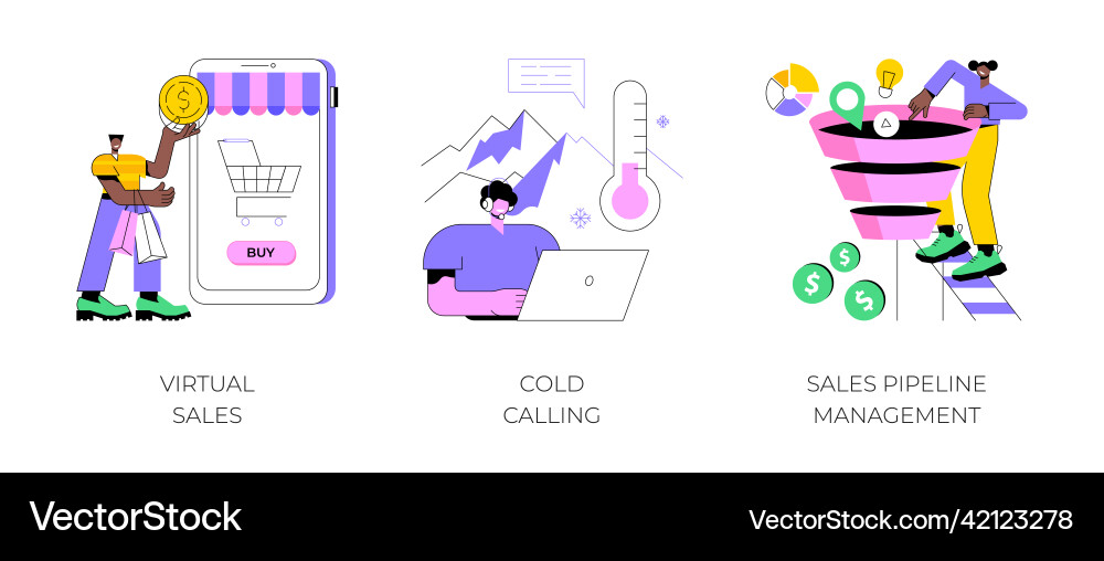 Sales management team abstract concept Royalty Free Vector