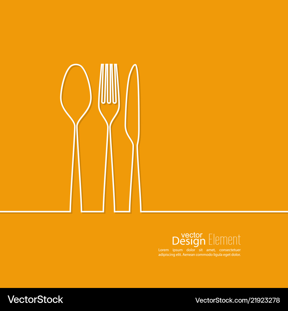 Set of cutlery Royalty Free Vector Image - VectorStock