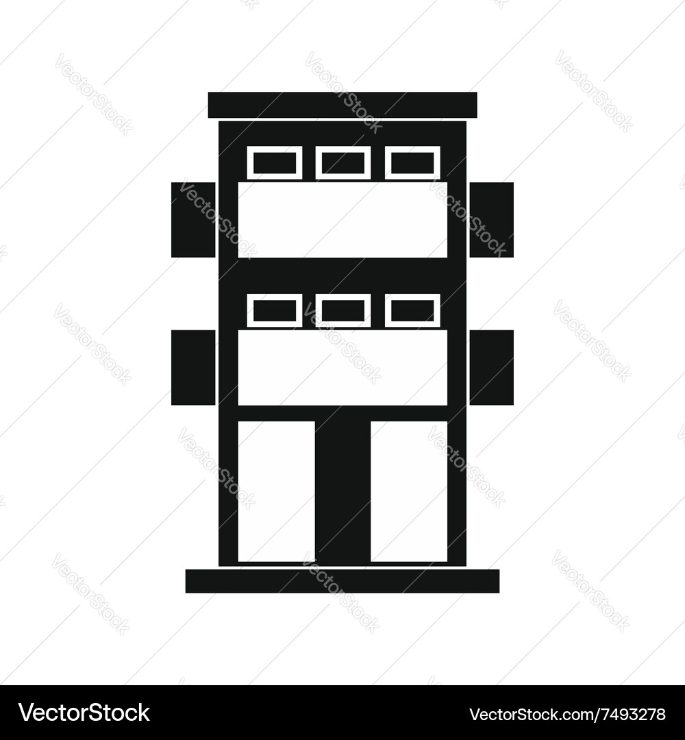 Two-storey house with balcony icon Royalty Free Vector Image