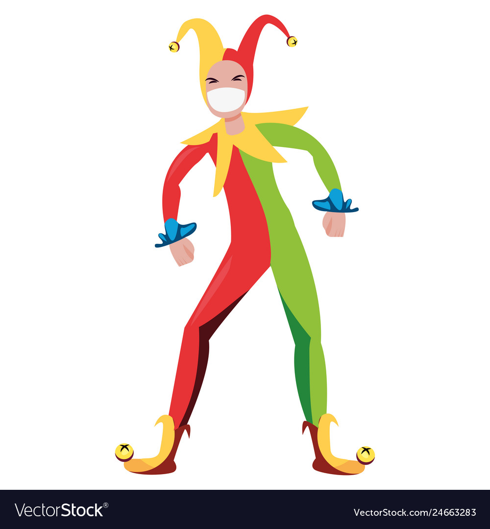 Cheerful jester comic Royalty Free Vector Image