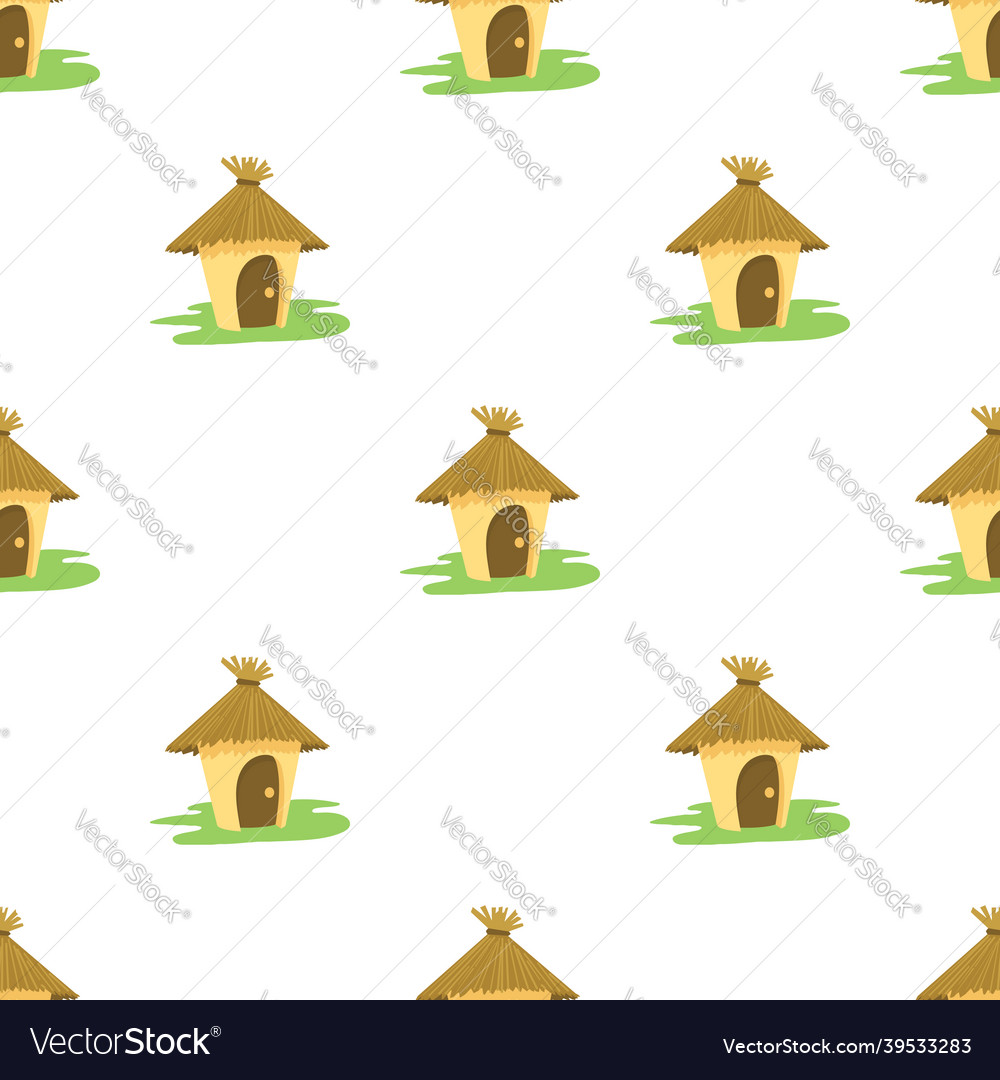 Hut pattern seamless Royalty Free Vector Image