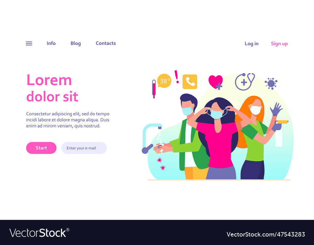 Hygiene during coronavirus epidemic Royalty Free Vector