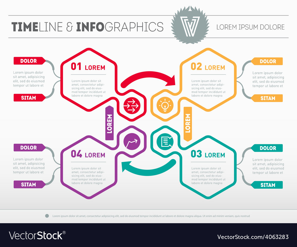 Info graphic technology process web template Vector Image