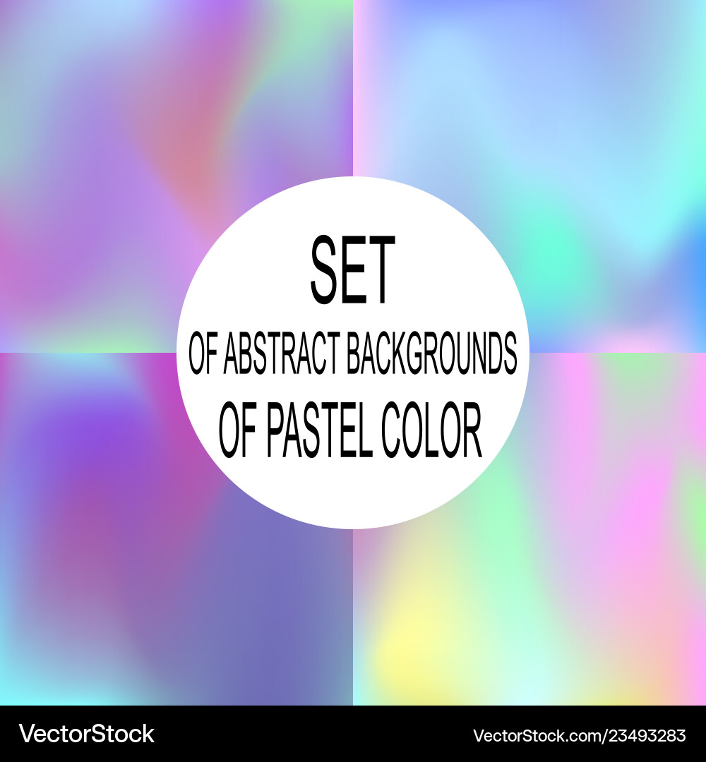 Set of abstract backgrounds pastel Royalty Free Vector Image