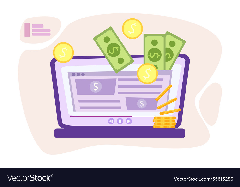 Website monetization concept Royalty Free Vector Image