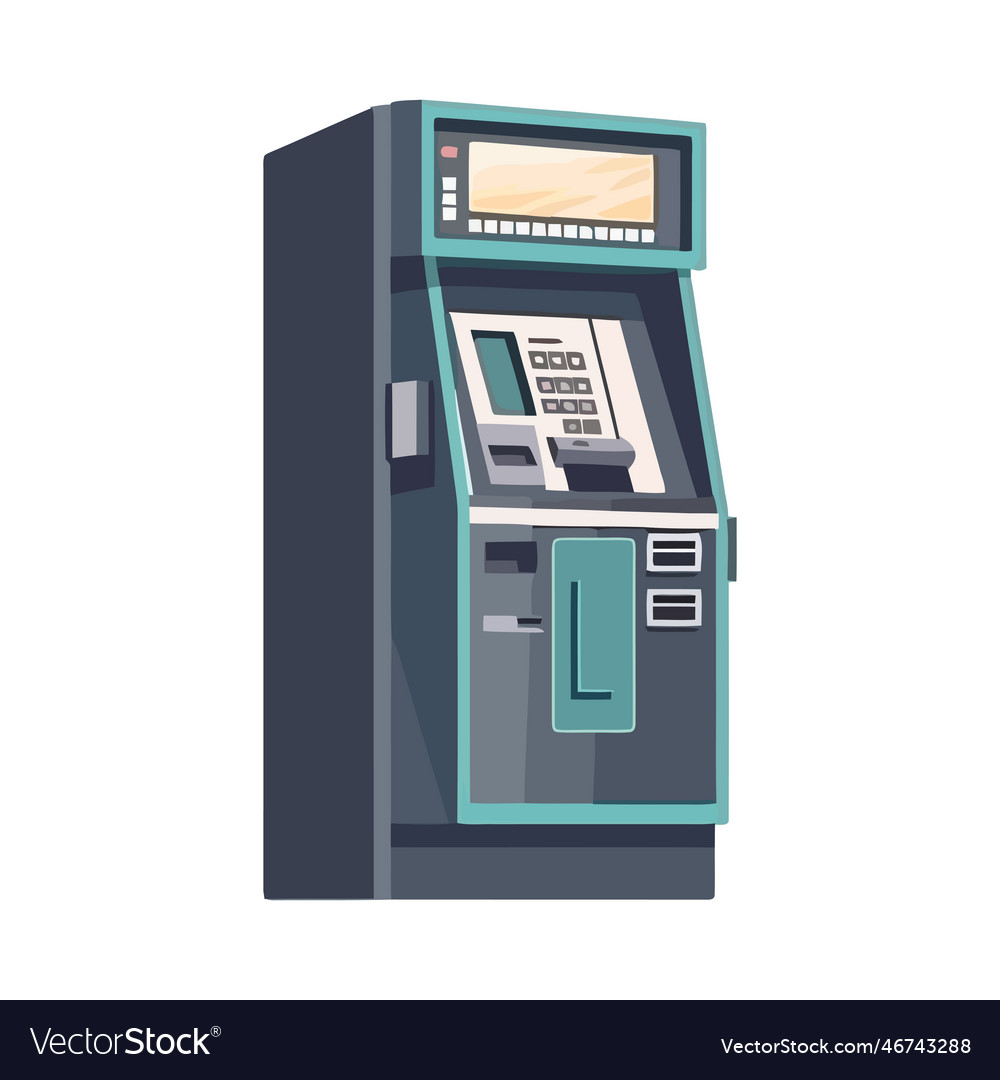 Atm bank cash machine Royalty Free Vector Image