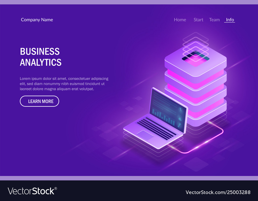 Business analytics concept cloud computing big Vector Image