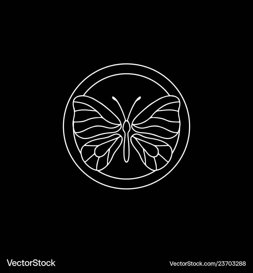 Butterflies symbols with abstract Royalty Free Vector Image